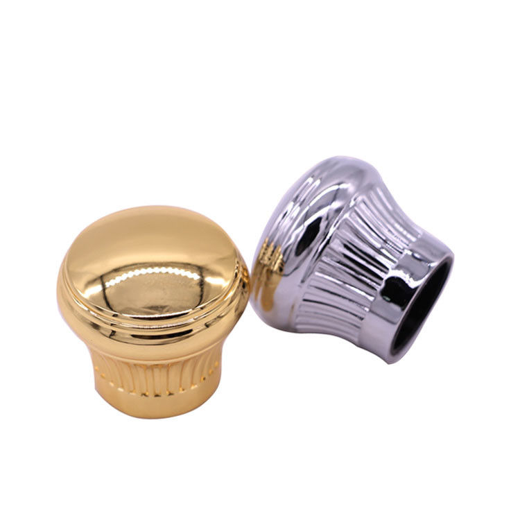Round Top Golden Cap Perfume Bottle Zinc Alloy Perfume Caps For 18mm ...